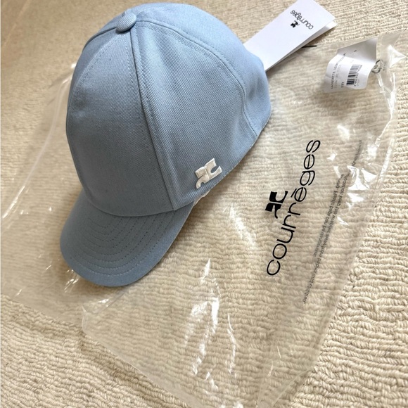 Courreges | Accessories | Courrges Brand New Logo Signature Blue Cap ...